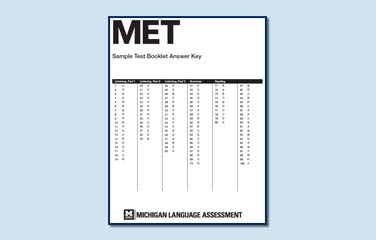 MET Digital Sample Test 1 Answer Key - MLA